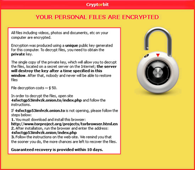 WARNING Third Ransomware Strain Called CryptorBit Attacks