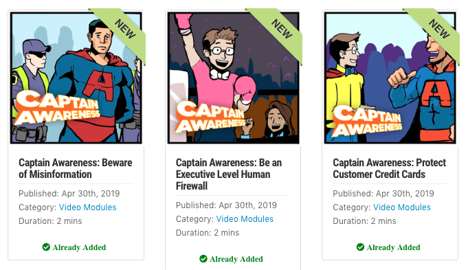 KnowBe4 Fresh Content & Features Updates - April 2019
