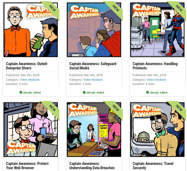 KnowBe4 Fresh Content & Features Updates - March 2019