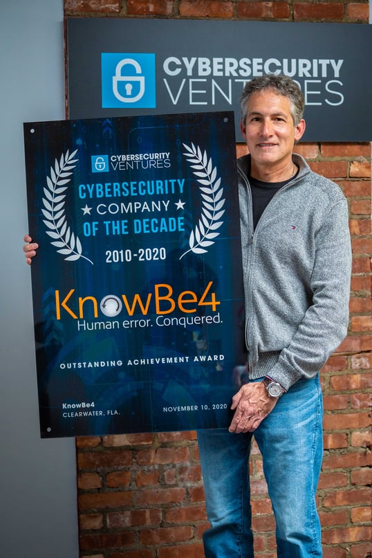 KnowBe4 is Named Cybersecurity Company of the Decade