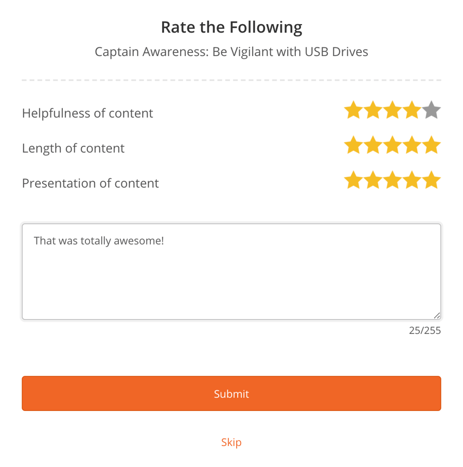 What Is a Good Survey Rating for Security and Compliance Training?