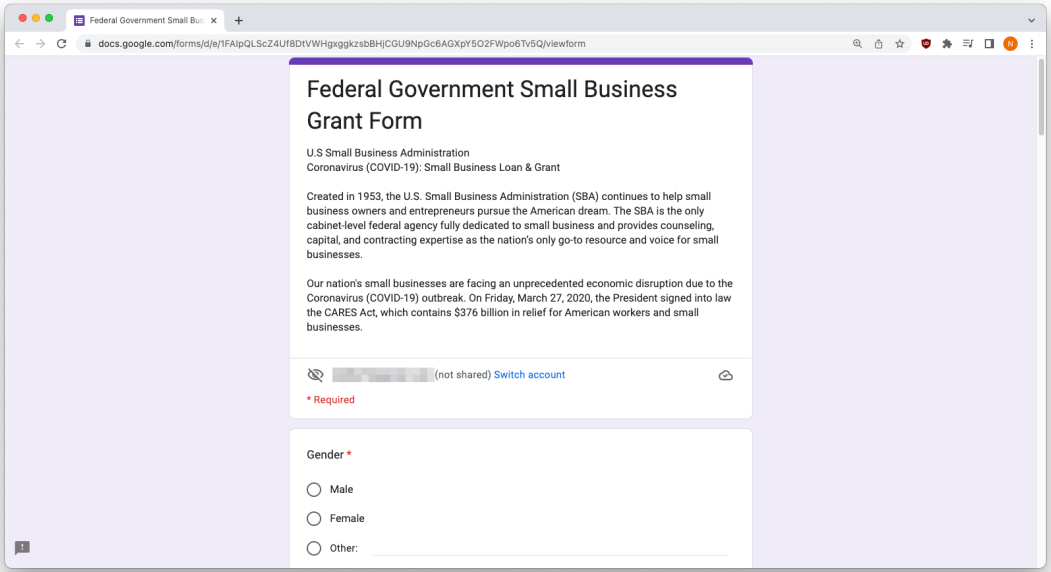 New COVID-19 Phishing Wave Misuses Google Forms to Steal Victim Information