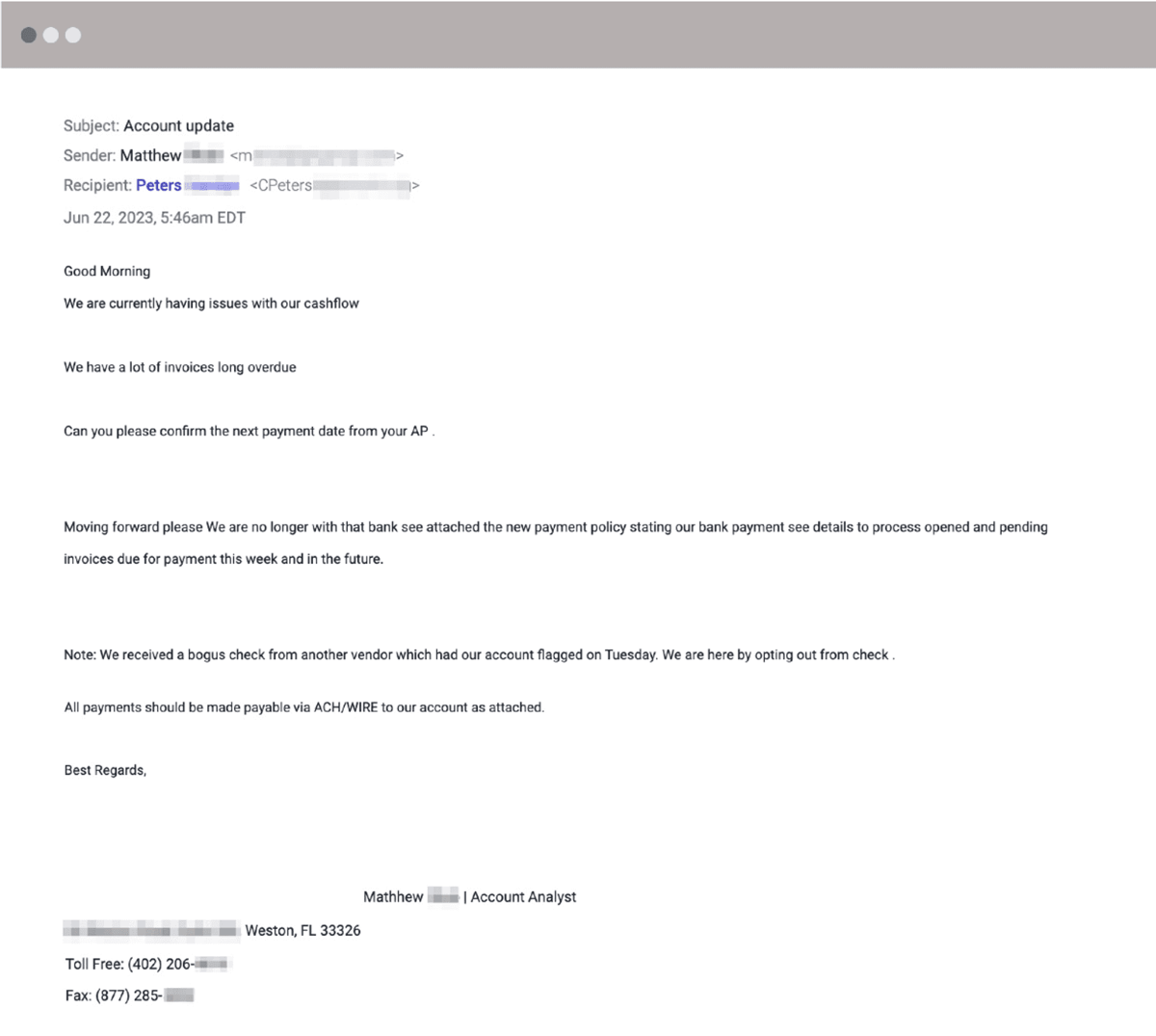 Vendor Email Compromise Attacks Use the Same Playbook for Multiple Attacks