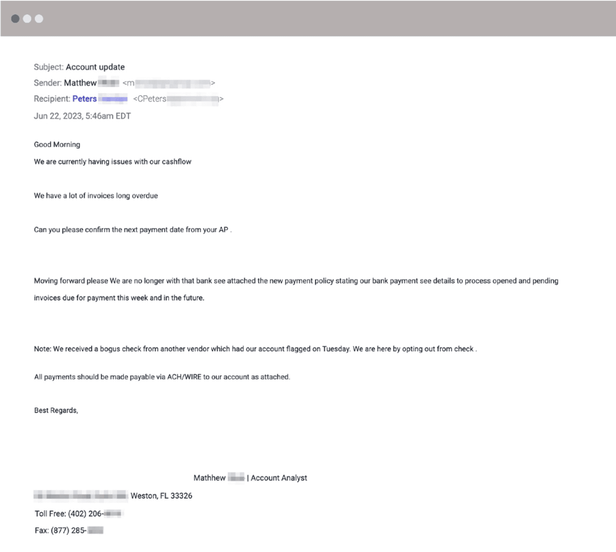 Vendor Email Compromise Attacks Use the Same Playbook for Multiple Attacks