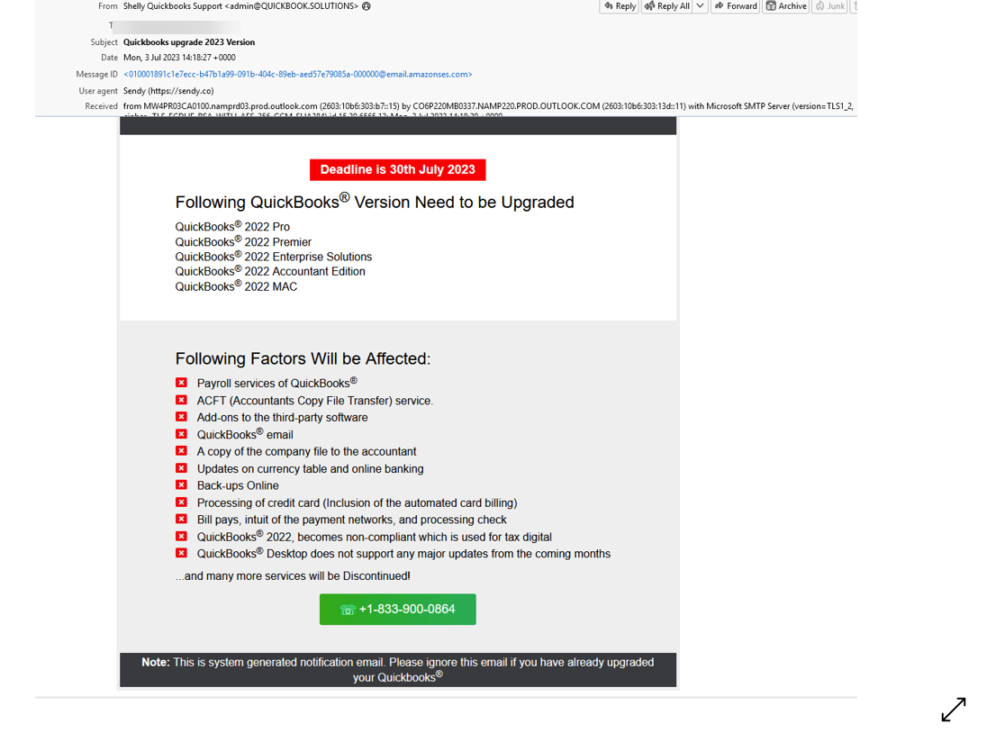 New Scam Impersonates QuickBooks to Steal Credentials, Extract Money
