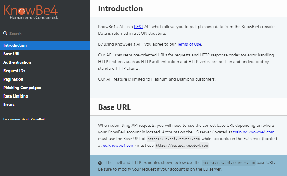 KnowBe4 is proud to announce the introduction of a new feature, Reporting APIs