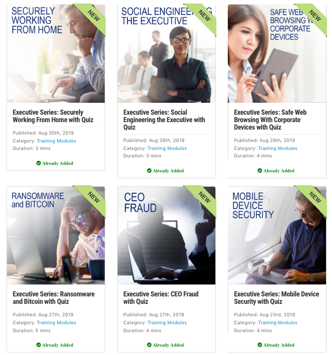 KnowBe4 Fresh Content and Feature Update - August 2019