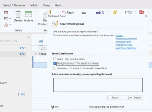 Microsoft and KnowBe4 Collaborate on Ribbon Phish Alert Button for Outlook