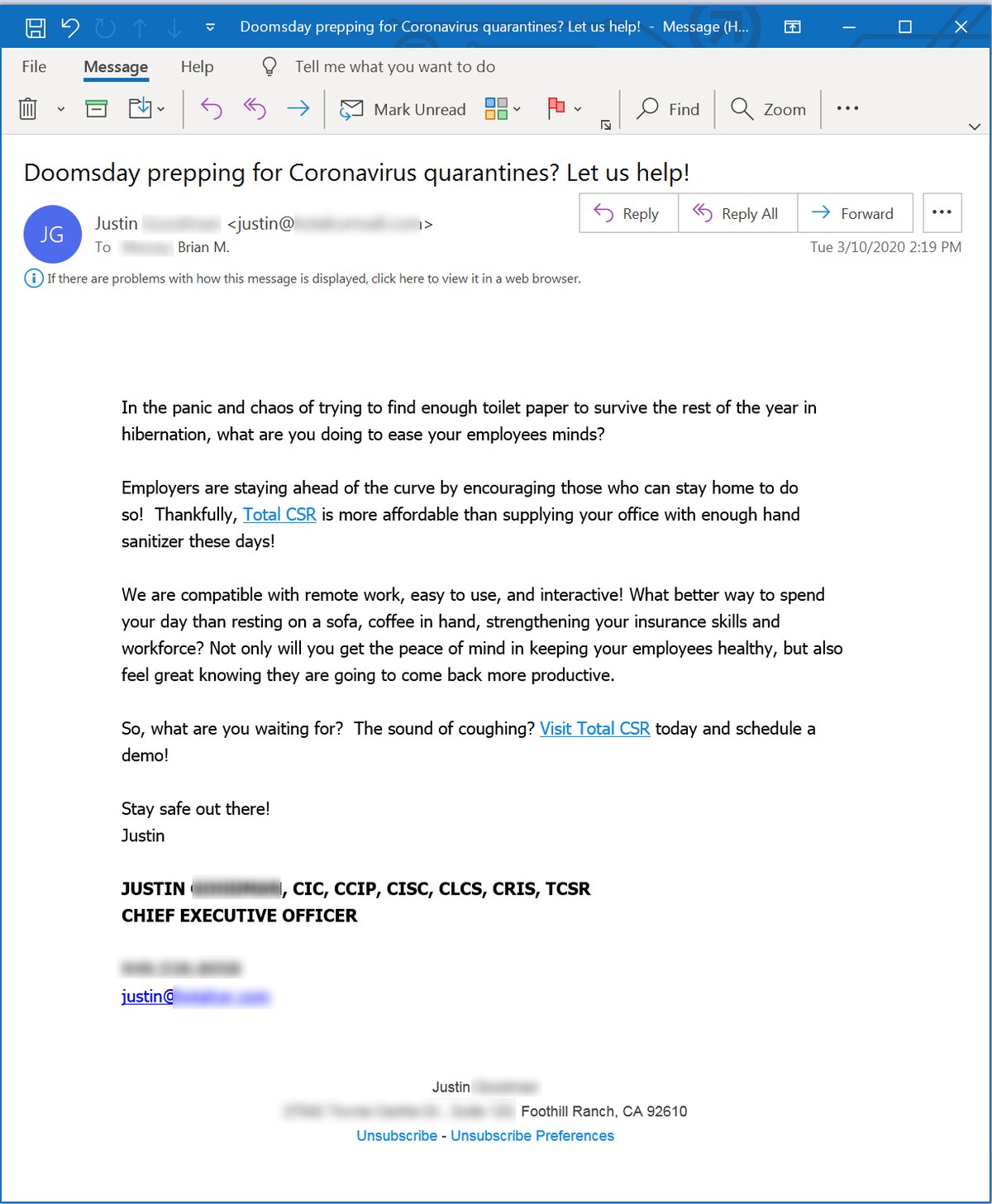 Secret Service Warning: Exploiting the Coronavirus for Fraud and Profit.