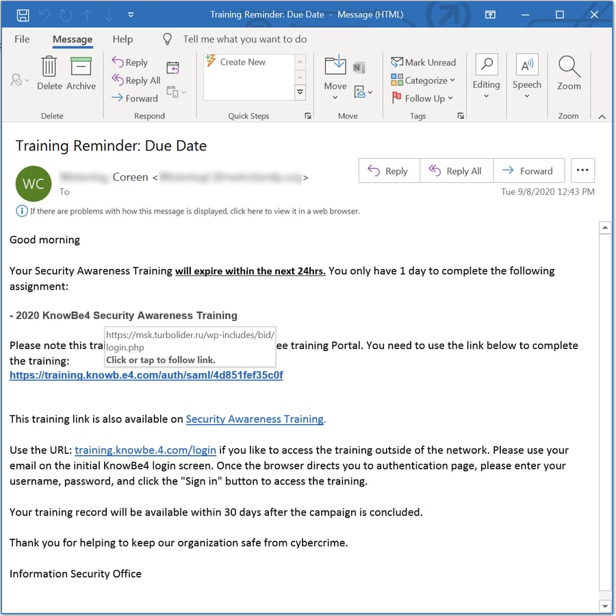 They're Back: Bad Guys Spoof KnowBe4 Again