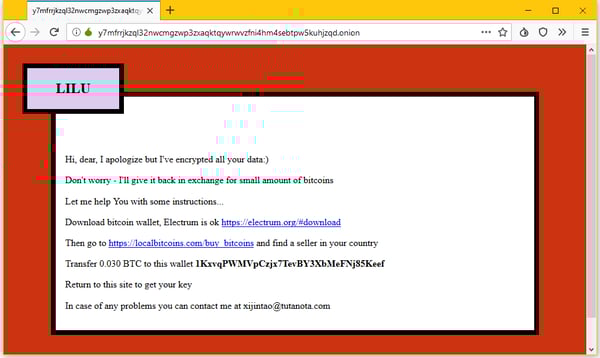 Thousands Of Servers Infected With New Lilocked (Lilu) Ransomware