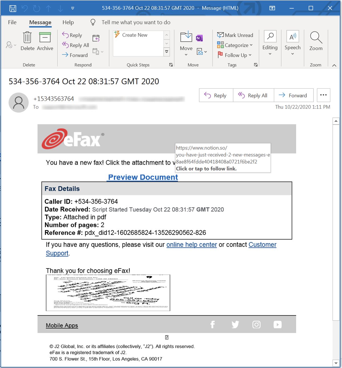 All Con, All the Way Down: Bad Guys Spoof Phishing Link Hover Texts