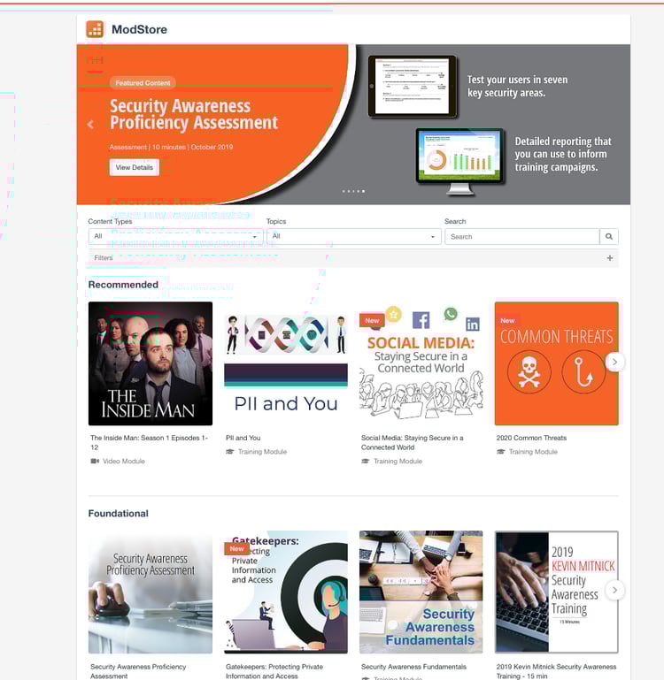 Product Update: The New KnowBe4 ModStore is Here