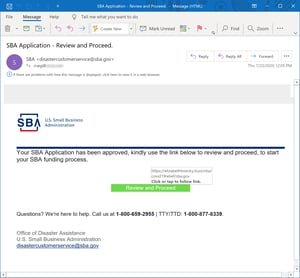 SBA Phishing: Malicious Actors "Return to Roots" in the Hunt for Money