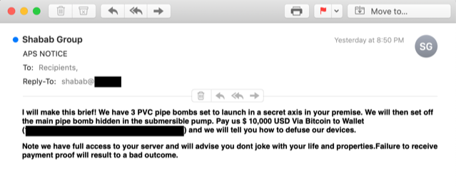 [Heads-up] Nationwide Bomb Threat Extortion Phishing Attack Campaign ...