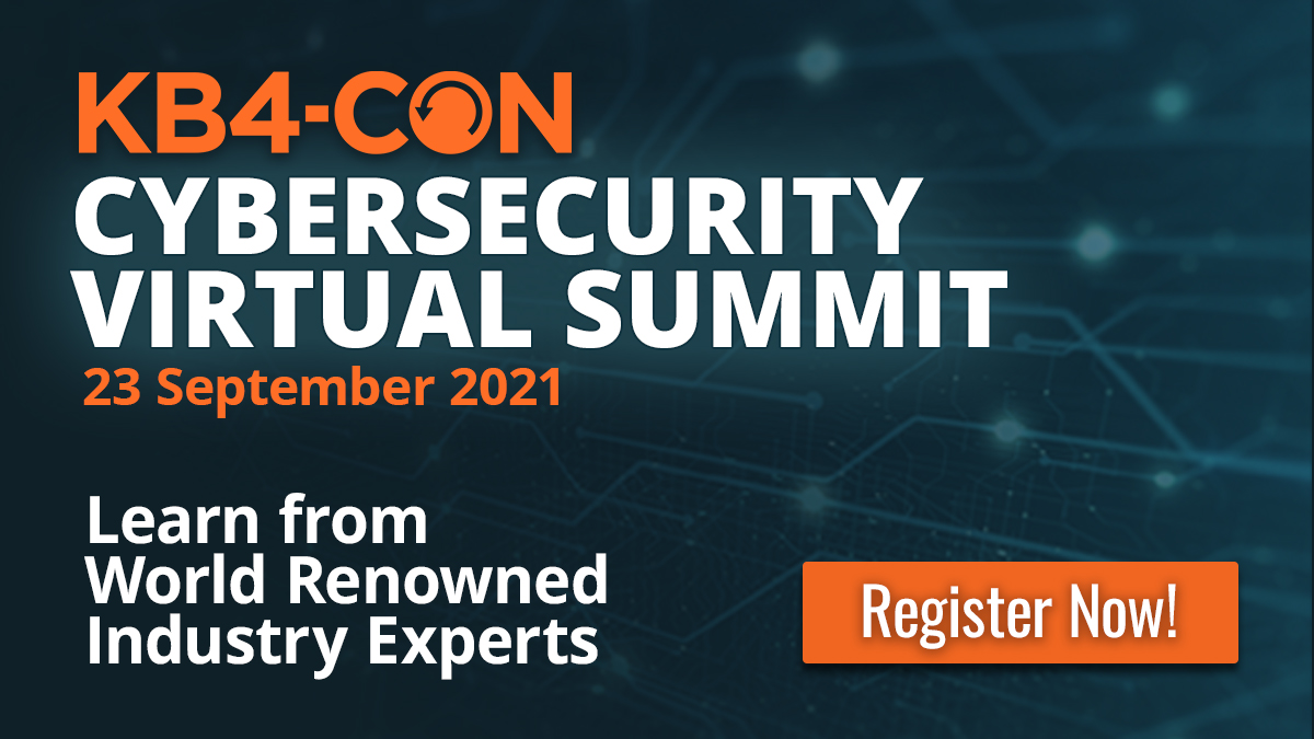 Register for the Cybersecurity Virtual Summit KB4-CON EMEA Today!